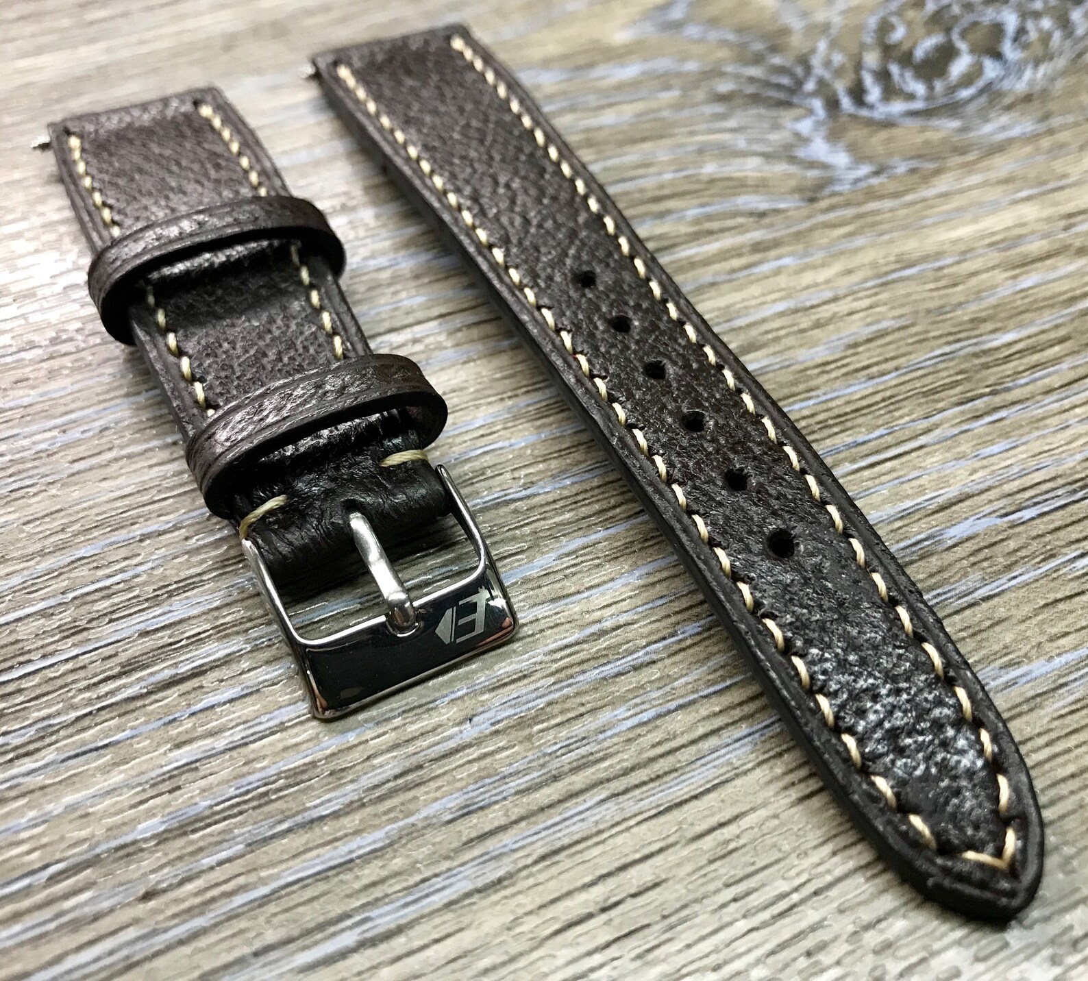 Leather Watch Strap 20mm Leather Watch Band 19mm Distress | Etsy