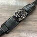 Leather Watch Straps in Alligator Skin, Leather Watch Strap 20mm, Black ...