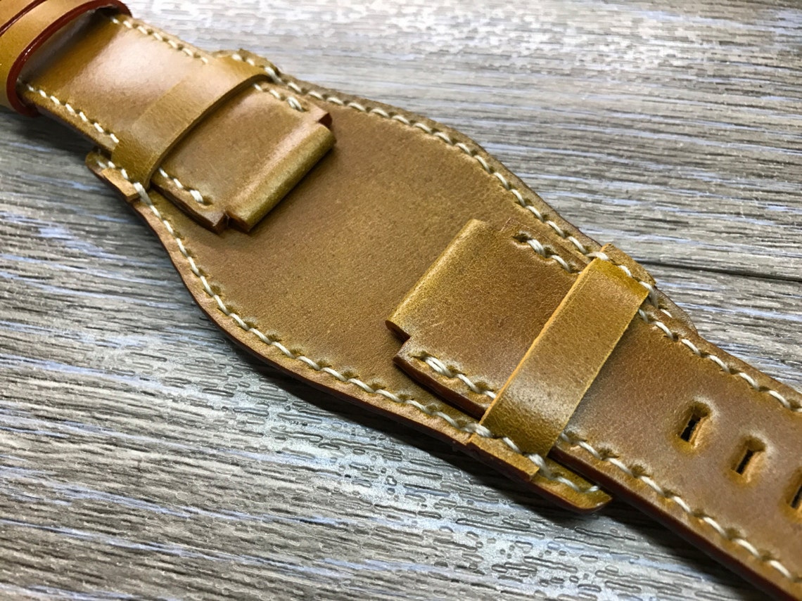 Horween Shell Cordovan Cuff Strap Leather Cuff Watch Band | Etsy