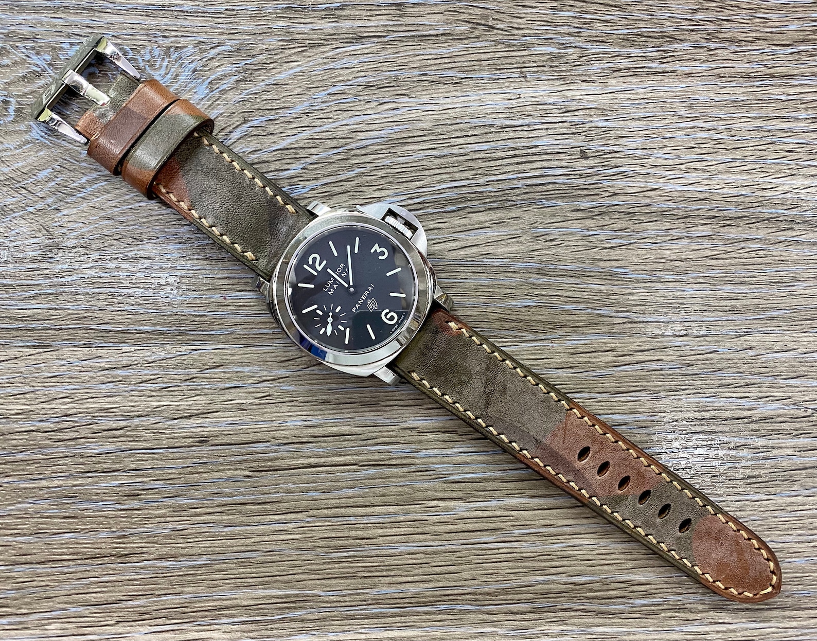 Genuine Leather Watch Strap, Brown Leather Watch Strap, 24mm Watch Band ...