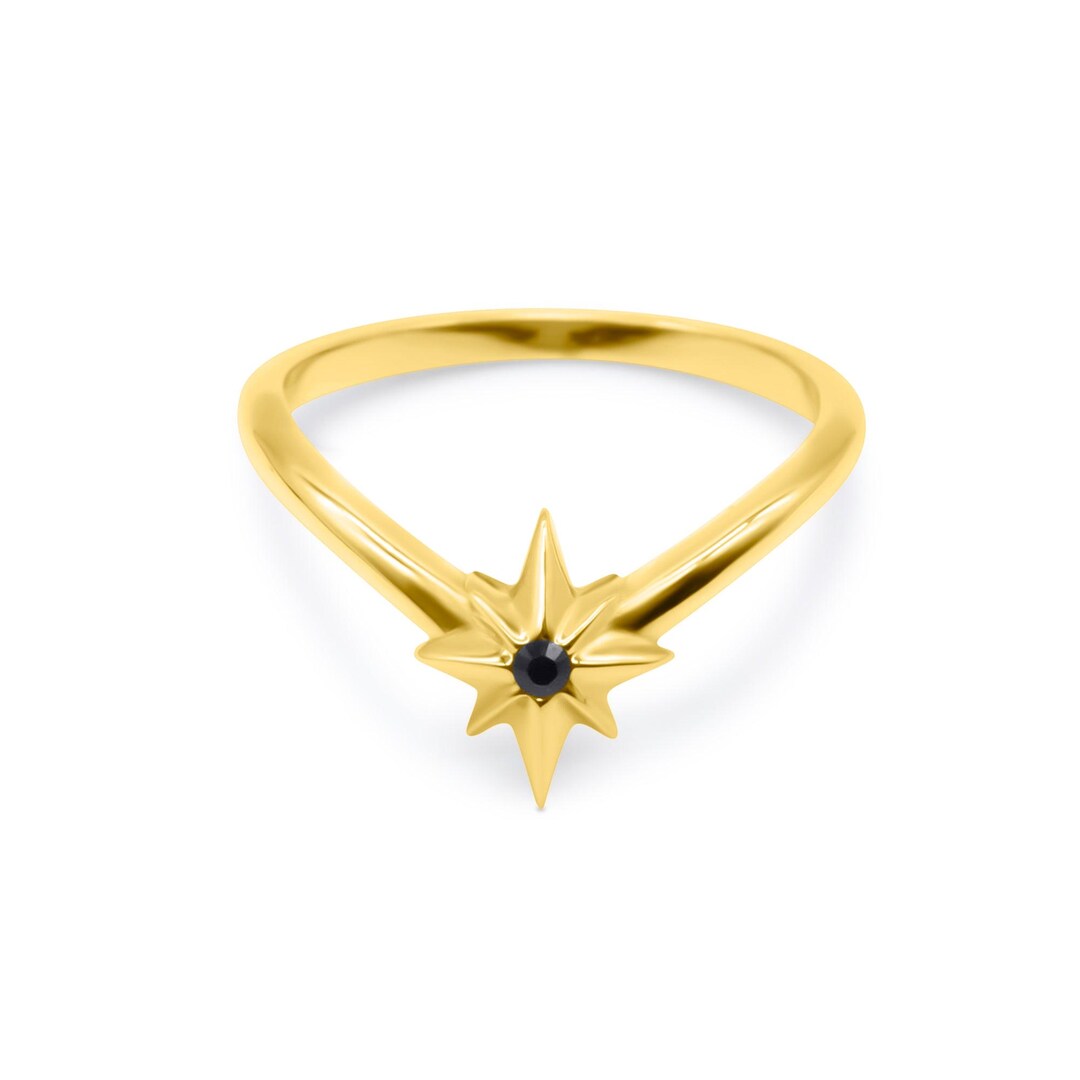 Gold Stella Maris North Star Ring | Celestial Jewellery | Star ...