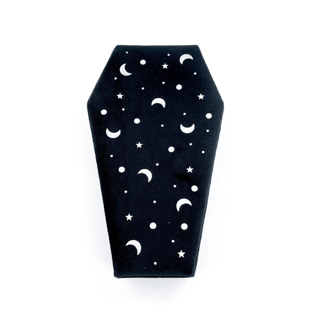 Cosmic Coffin Ring Tray | Celestial Jewellery Box Moon Stars | Gothic ...