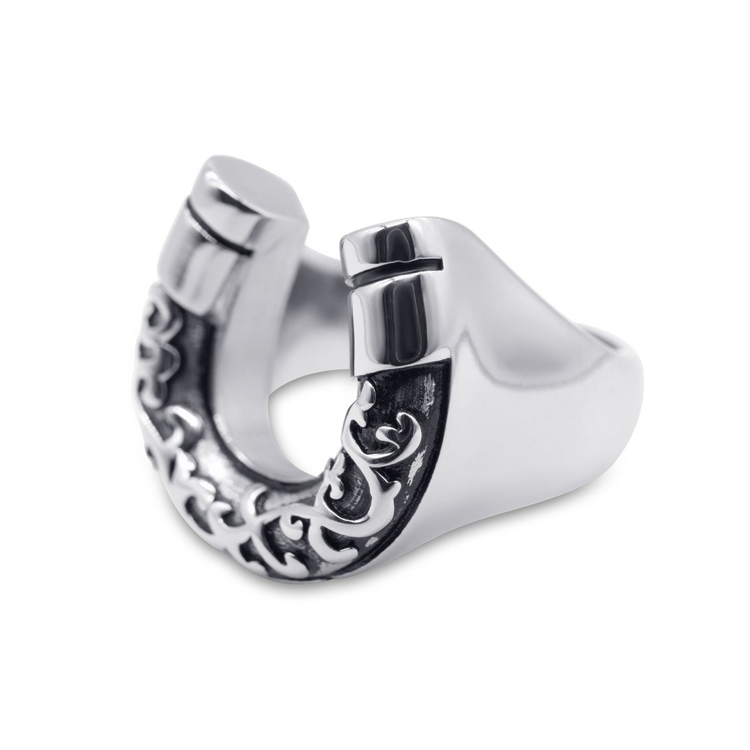 Lucky Charm Horseshoe Ring Good Luck Ring, Cowboy Ring, Cowboy ...