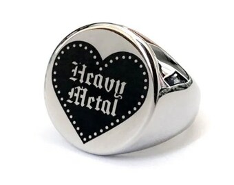 Heavy Metal Ring | Etsy