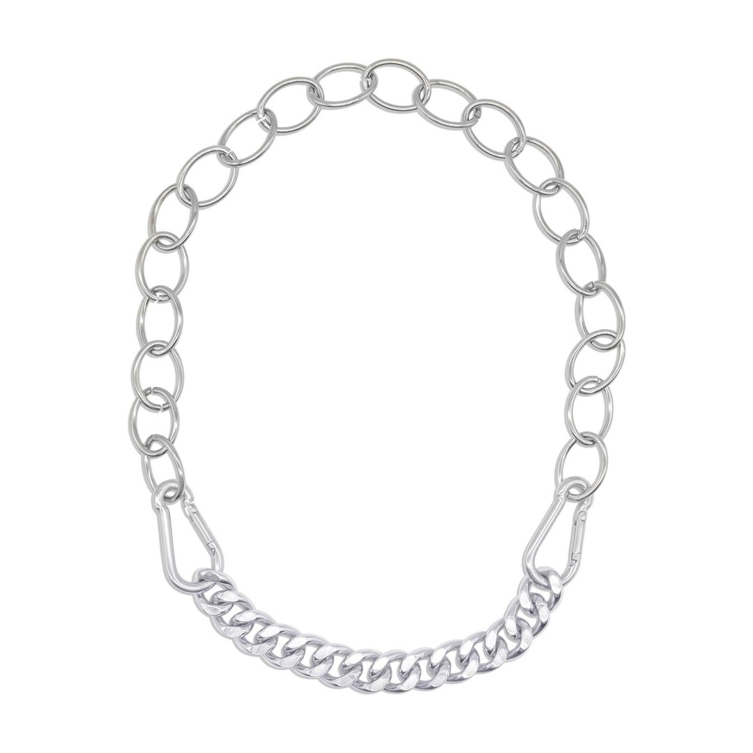 Anarchy Multi Chain Necklace | Statement Silver Necklace | Abstract ...