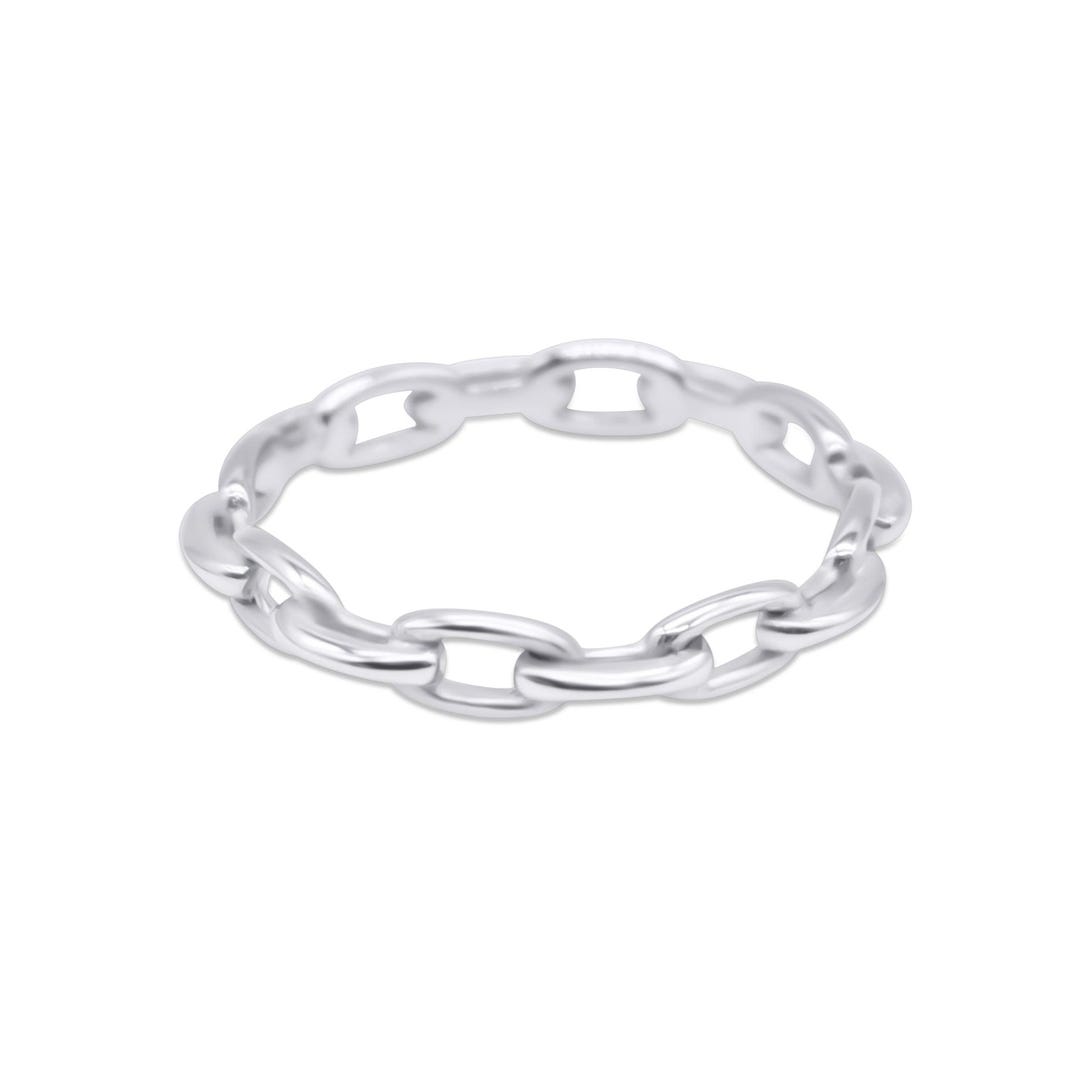 Chained up Plain Chain Ring | Minimalist Ring | Stacking Ring | Midi ...