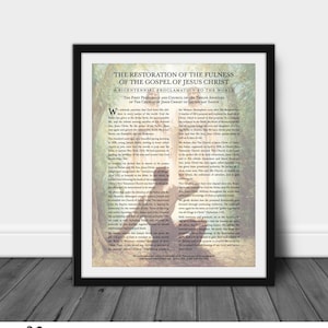 LDS Restoration Proclamation 2020, Joseph Smith, First Vision ...