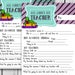 All About My Teacher, Teacher Appreciation, GIRL, BOY, 8.5x11, Gift ...
