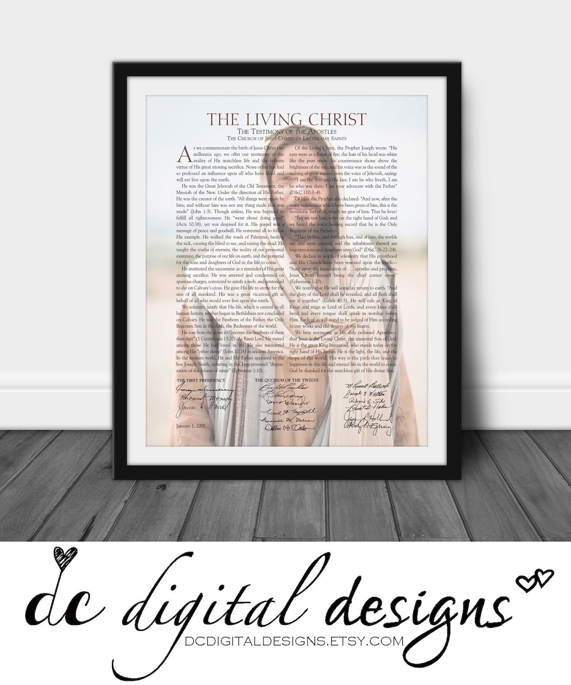 The Living Christ Printable, Jesus Christ Wall Art (digital Download ...