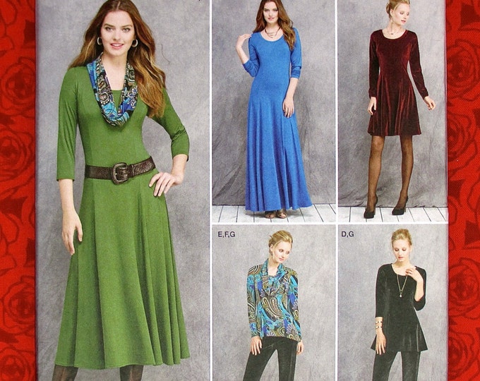 Simplicity 1018 Sewing Pattern Knit Dress Tunic Pants Cowl - Etsy