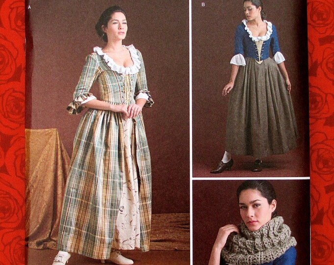 Simplicity Sewing Pattern 8161, 1700's Highland Dress Gown, Bodice ...