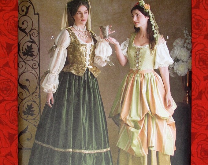 Simplicity Costume Sewing Pattern 3809 Renaissance Skirt Overskirt ...