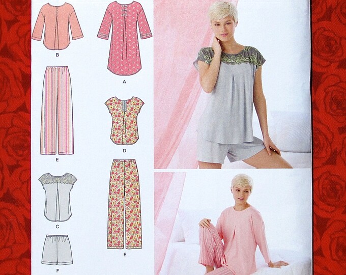 Simplicity Sewing Pattern 1502, Nightshirt, Pajamas, Top, Pants, Shorts ...