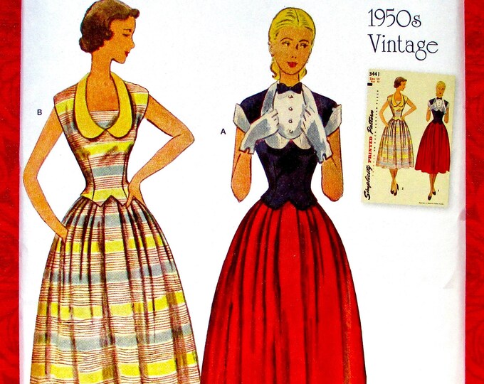 Simplicity Sewing Pattern S9676 Bodice Top, Pleated Skirt, 1950's 2 ...