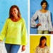 Simplicity Easy Sewing Pattern 8052 Loose Fit Tops Hi-lo Hem Tunic ...