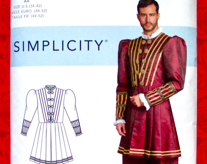 Simplicity Sewing Pattern S9095, Men's Renaissance Tudor Costume ...