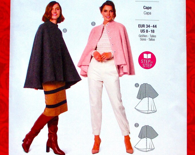 Simplicity 8473 Sewing Pattern Cape Cloak Short Hi-lo, Fall Winter ...
