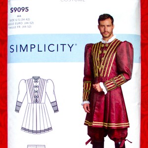 Simplicity Sewing Pattern S9095, Men's Renaissance Tudor Costume ...