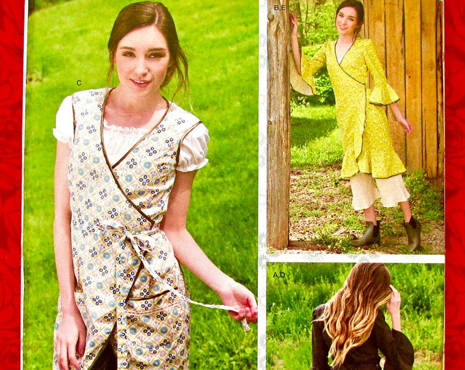 Simplicity Sewing Pattern 8763 Apron Dress, Cropped Bloomer Pants ...