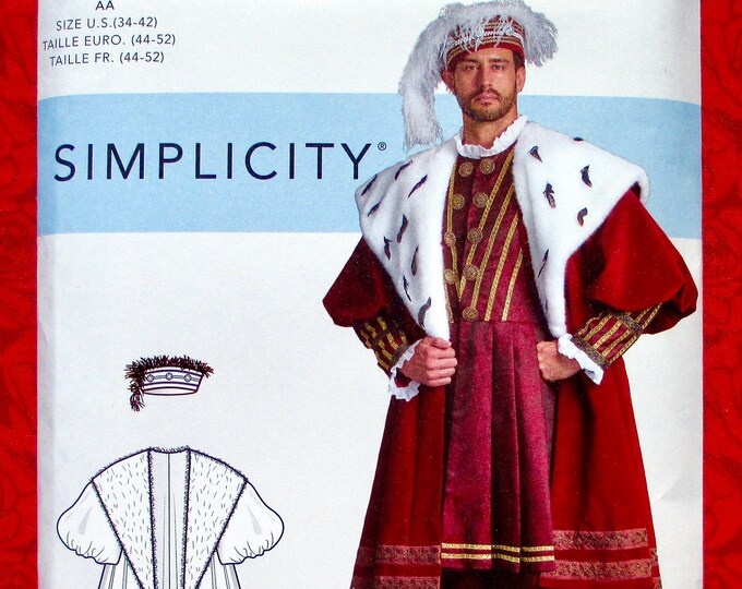 Simplicity Sewing Pattern S9096, Renaissance Coat, Hat, Henry VIII ...