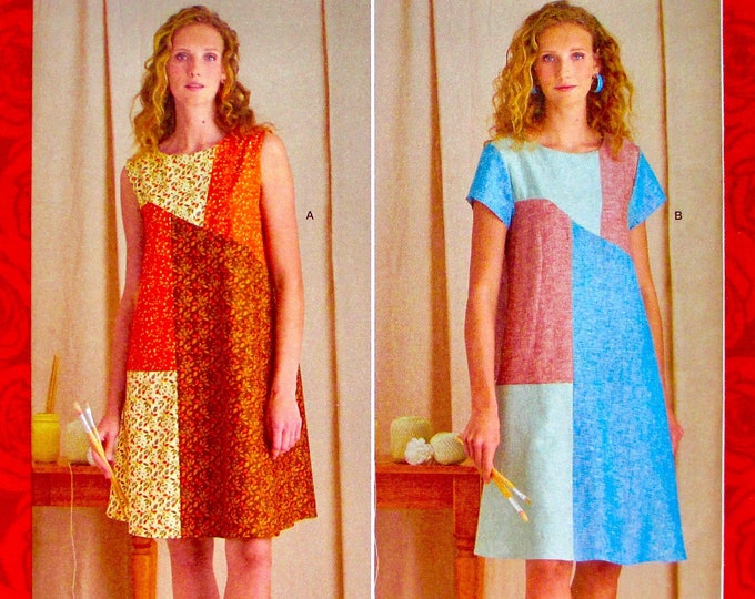 Simplicity Easy Sewing Pattern S9615, Patchwork Swing Dress, Pullover ...