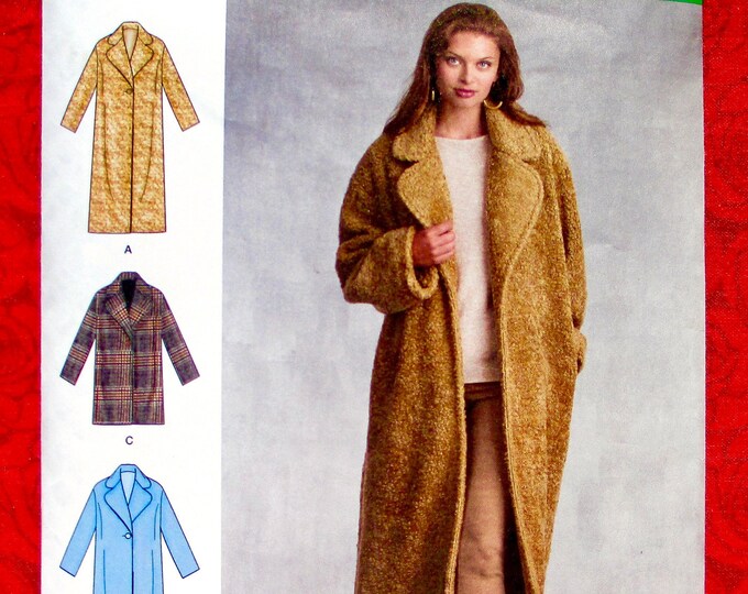 Simplicity Sewing Pattern 8797 Coat Loose Fitting Notched - Etsy
