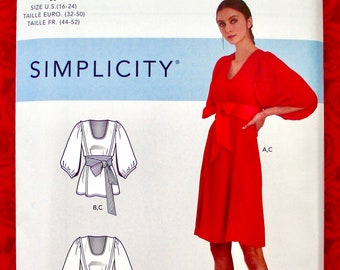Simplicity Easy Sewing Pattern S9615, Patchwork Swing Dress, Pullover ...