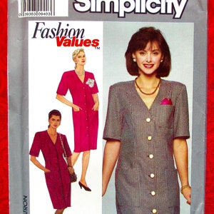 Simplicity Sewing Pattern 9302 Button Front Dress, Princess Seams, Miss ...