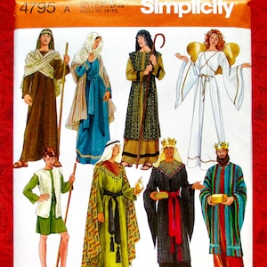 Simplicity Sewing Pattern 4795 Nativity Scene Costumes Angel, Mary ...