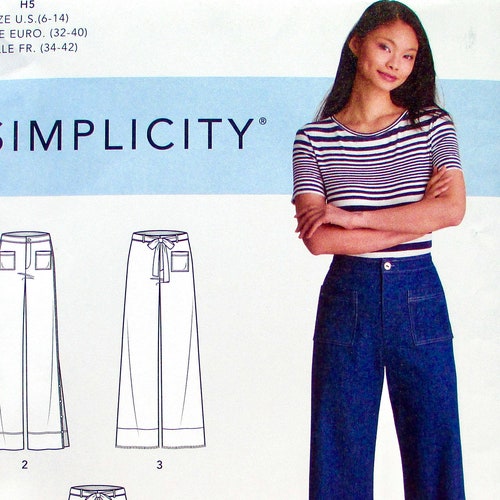 Simplicity Sewing Pattern 8701 Pants Jeans Long & Cropped - Etsy