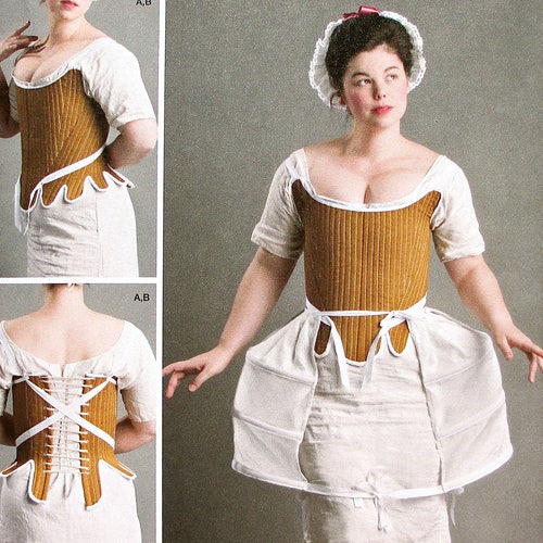 Simplicity Sewing Pattern 8579 1700's Laced Corset Shift - Etsy