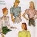 Simplicity Sewing Pattern 8736, 1940's Blouses, High Neck, Retro ...
