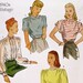 Simplicity Sewing Pattern 8736, 1940's Blouses, High Neck, Retro ...