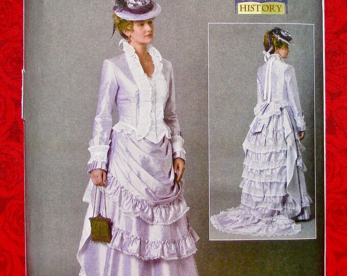 Butterick Sewing Pattern B6692 Victorian Suit, Jacket Skirt Train, Lace ...