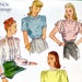Simplicity Sewing Pattern 8736, 1940's Blouses, High Neck, Retro ...