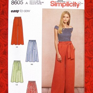 Simplicity Sewing Pattern 8605 Wide Leg Palazzo Pants Skirts - Etsy