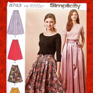 Simplicity Sewing Pattern 8743 Pleated Skirt Sash, Classic Fashion ...