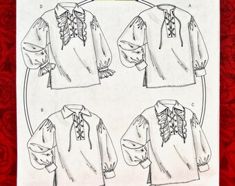 Poet shirt pattern | Etsy