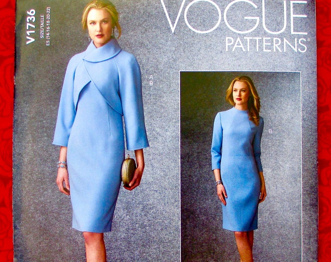Vogue Sewing Pattern for Womens Dress and Jacket, Fitted Dress Pattern ...