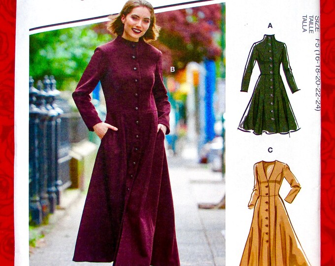 Vogue Sewing Pattern V8346, Fit & Flare Coat, Princess Seams, Misses ...