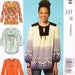 Mccall's Easy Sewing Pattern M7325, Tunic Top, Gathered, Loose Fitting ...