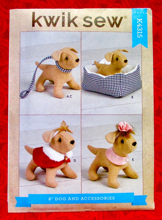 Kwik Sew Sewing Pattern K4315 Puppy Dog Doll Bed Leash | Etsy