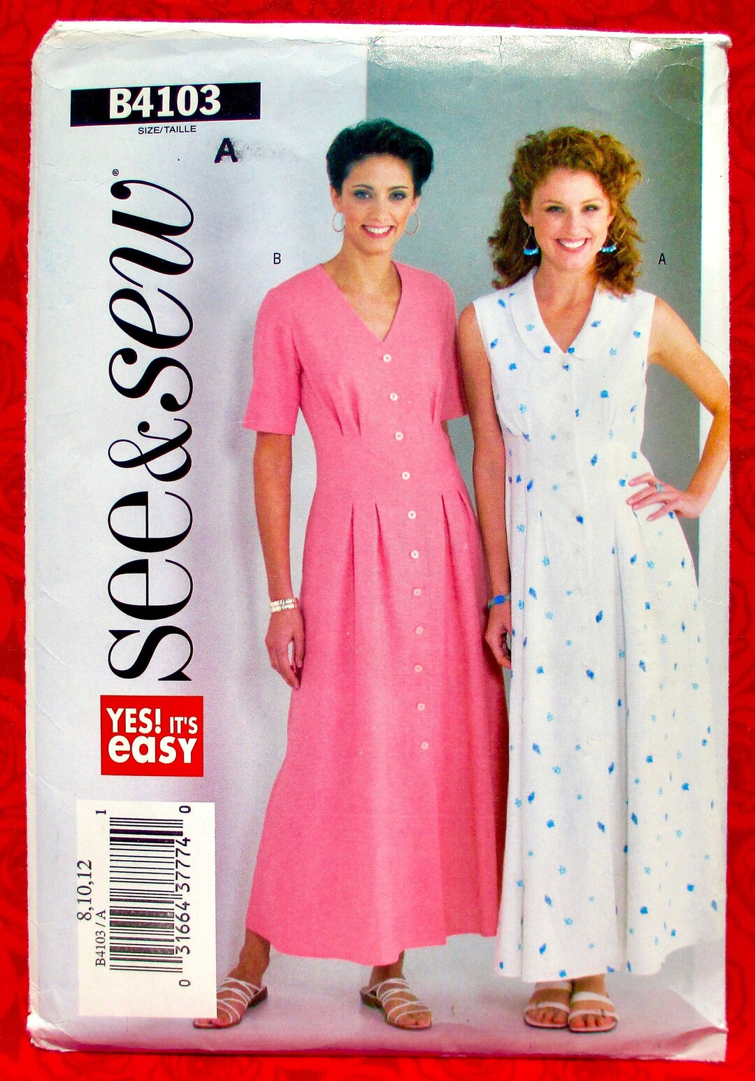 Butterick Easy See & Sew Sewing Pattern B4103, Loose Fit Flared Dress ...