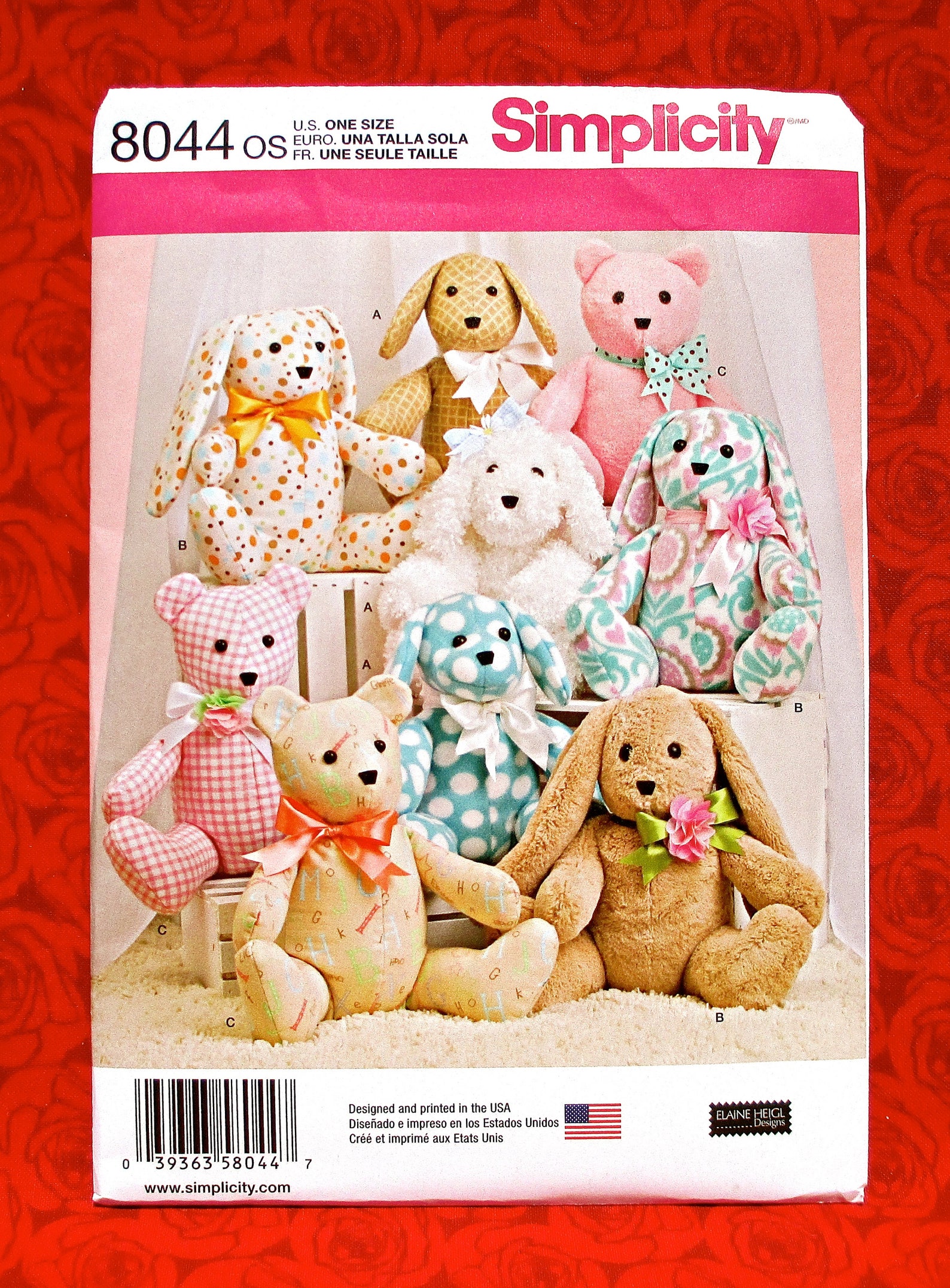 Simplicity Sewing Pattern 8044 Teddy Bear Bunny Rabbit Dog - Etsy