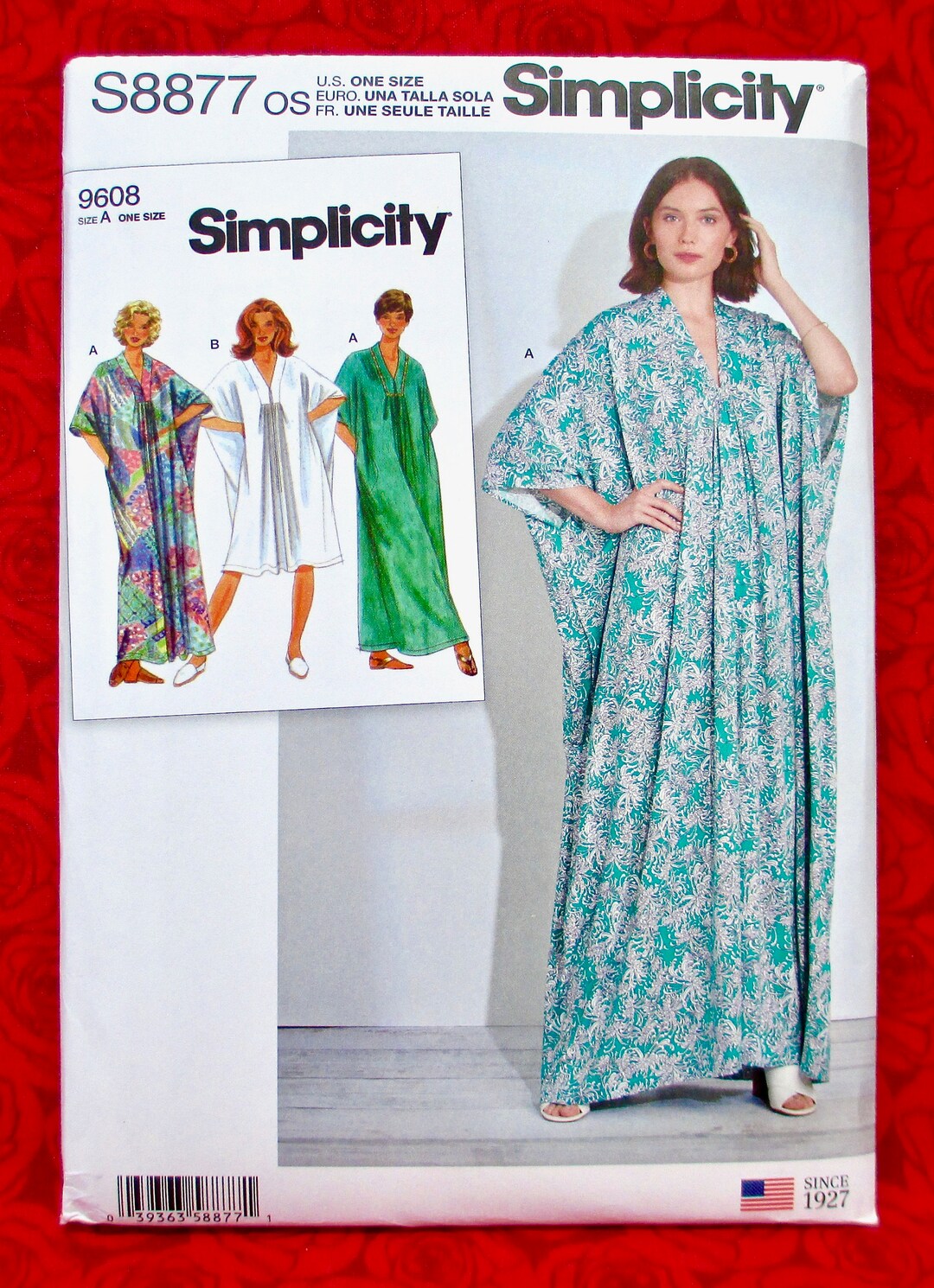 Simplicity Sewing Pattern S8877, Caftan, Short Long Robe, Casual ...