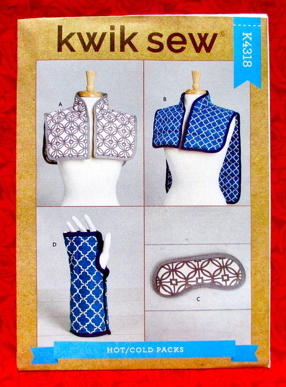 Kits & How To Sewing & Fiber Kwik Sew Sewing Pattern K4318 Hot Cold Shoulder Pack Comfort Spa ...
