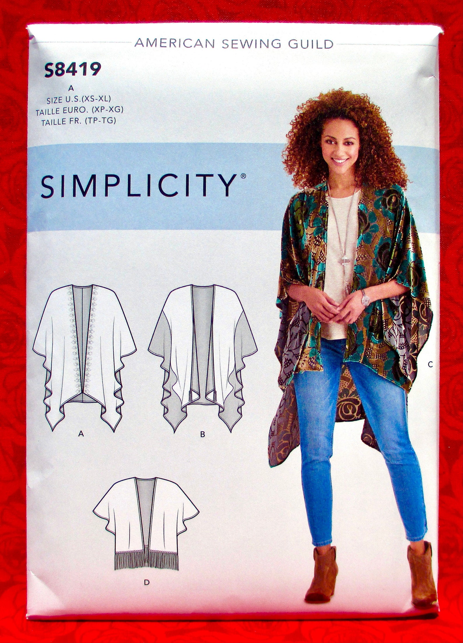 Simplicity S8419 Easy Sewing Pattern Kimono Wrap Short Long - Etsy