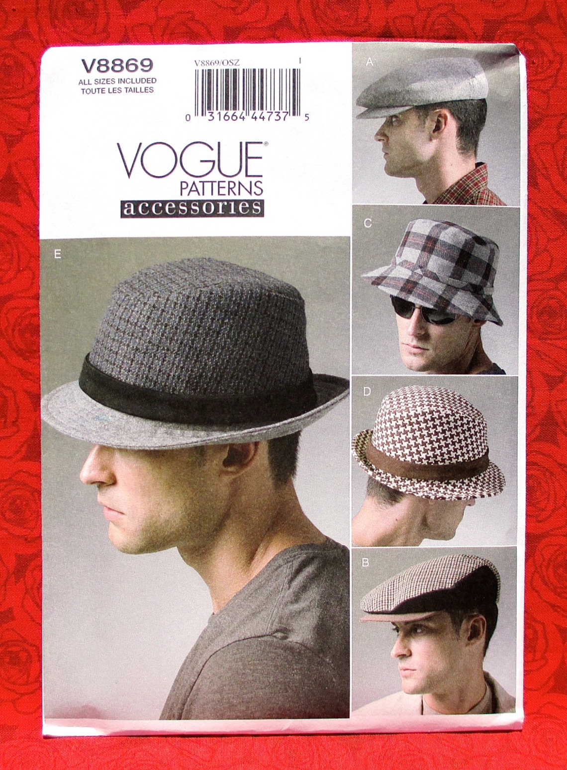 Vogue Sewing Pattern V8869 Hats Trilby Fedora Bucket Flat Ivy - Etsy