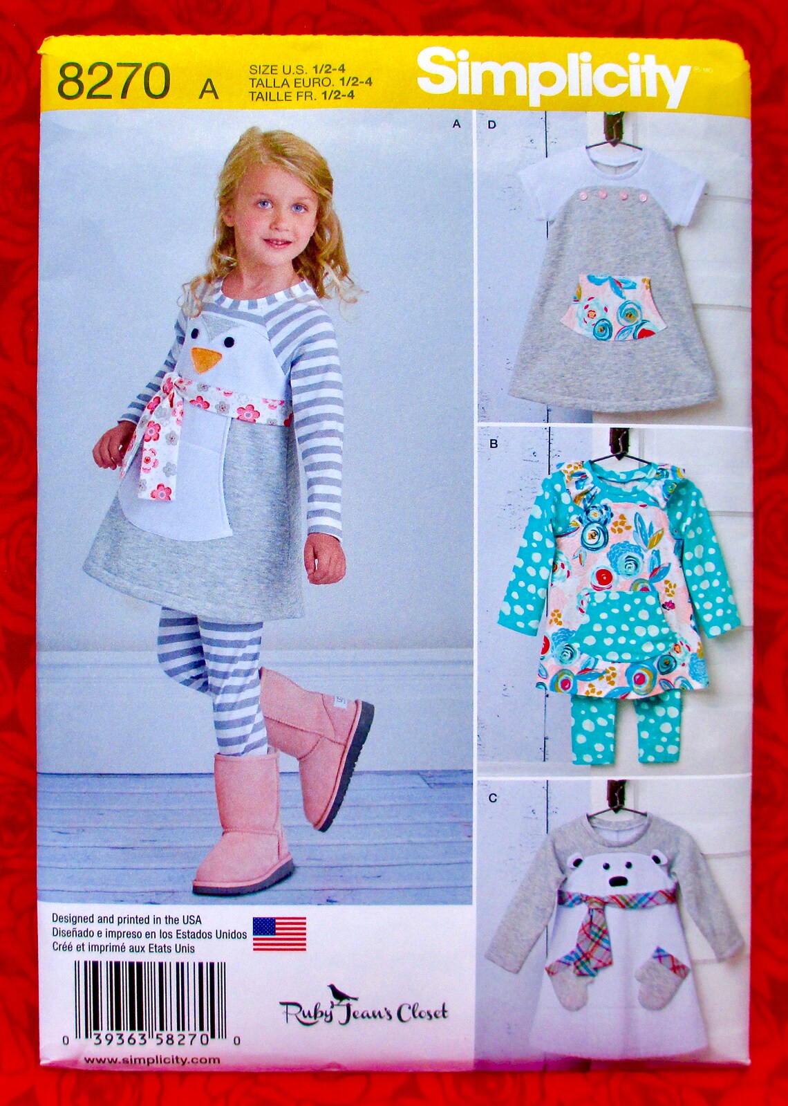 Simplicity Sewing Pattern 8270 Dress Tunic Leggings Penguin - Etsy