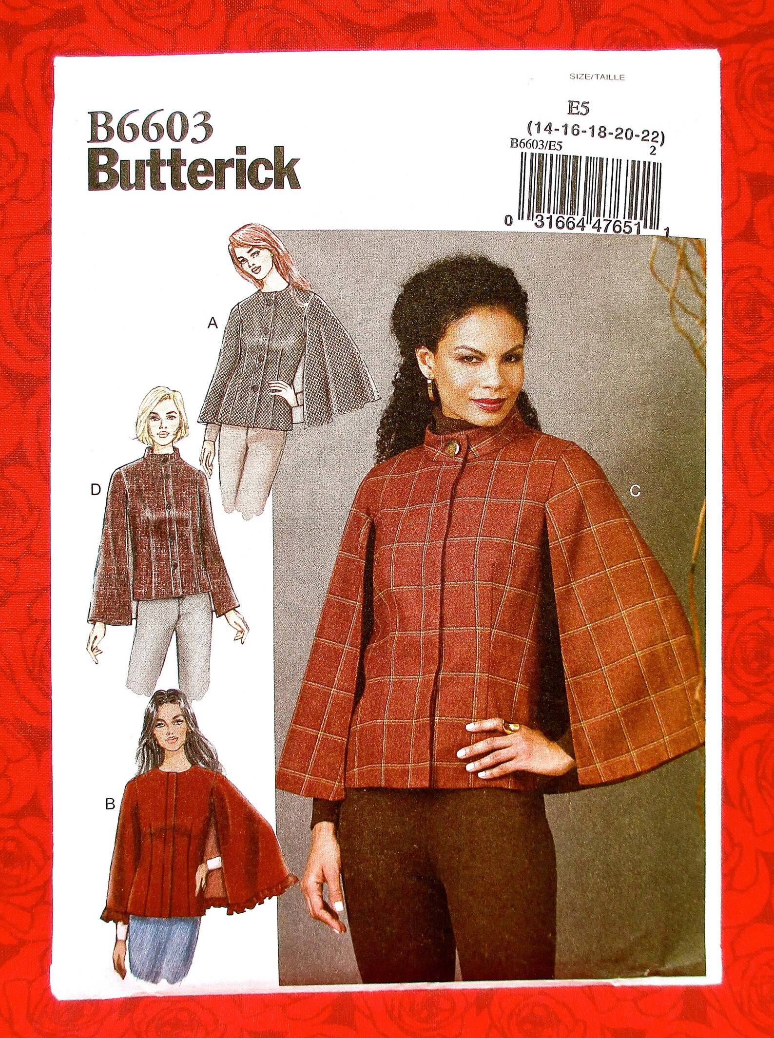 Butterick Sewing Pattern B6603 Capes Semi-fitted Lined - Etsy